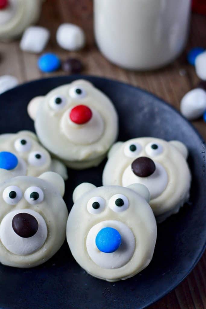 No-Bake Polar Bear Cookies Recipe- Butter Your Biscuit