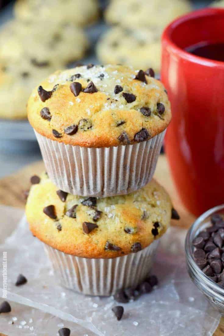 Chocolate Chip Muffins Recipe - Butter Your Biscuit
