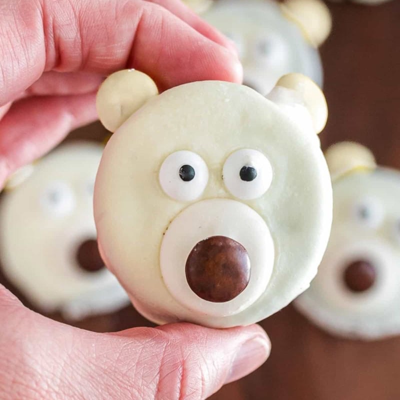 No-Bake Polar Bear Cookies Recipe- Butter Your Biscuit