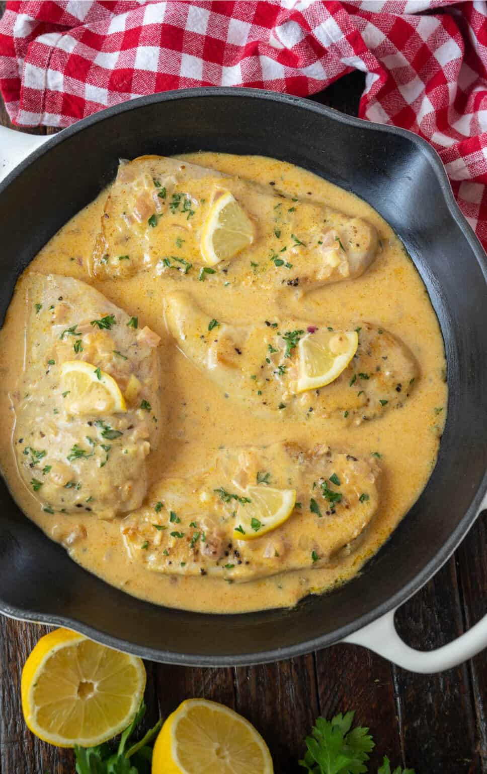 Skillet Chicken with Lemon Cream Sauce | Butter Your Biscuit