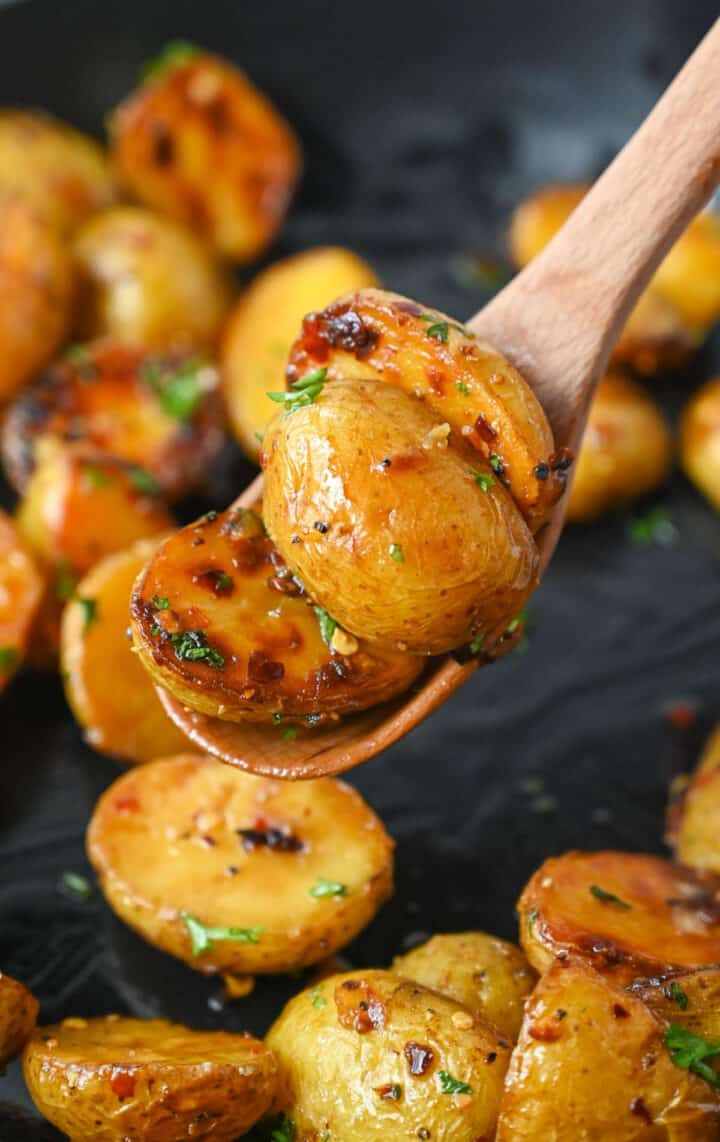 Honey Garlic Roasted Potatoes | Butter Your Biscuit