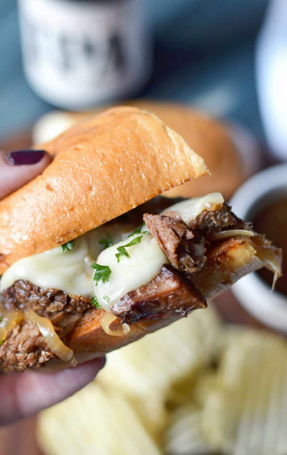 Slow Cooker French Dip Sandwich - Butter Your Biscuit