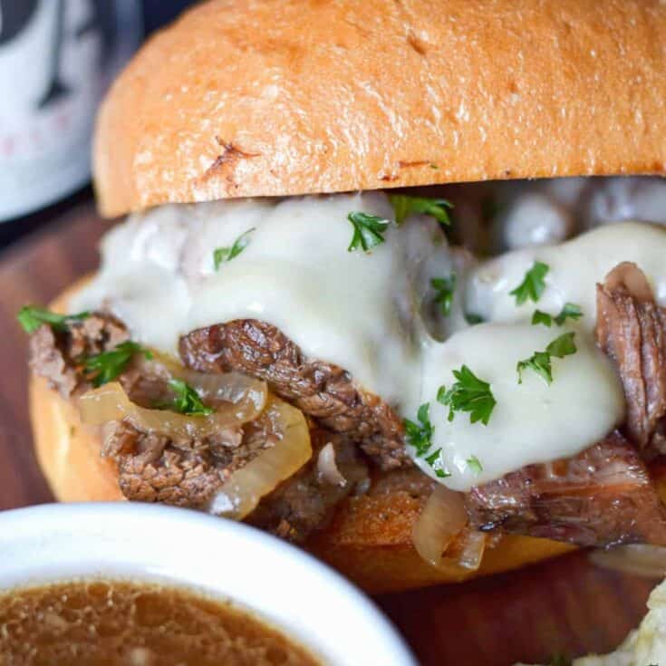 Slow Cooker French Dip Sandwich - Butter Your Biscuit