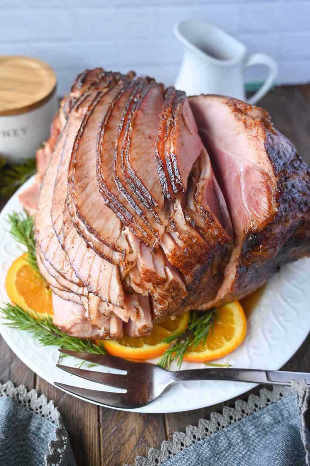 Slow Cooker Honey Glazed Ham | Butter Your Biscuit