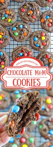 Triple Chocolate M&M Cookies | Butter Your Biscuit