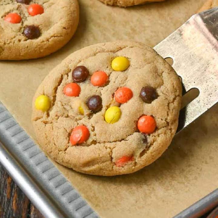 Reese's Pieces Peanut Butter Cookies | Butter Your Biscuit