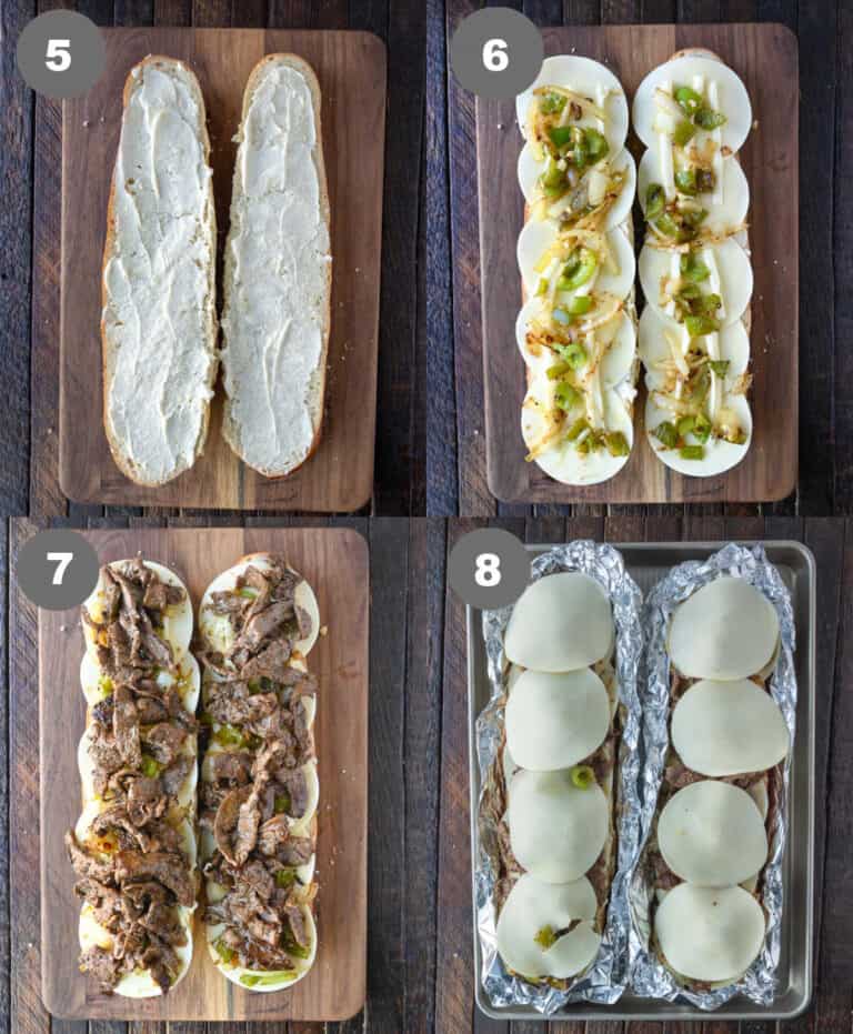Philly Cheesesteak French Bread Pizza | Butter Your Biscuit