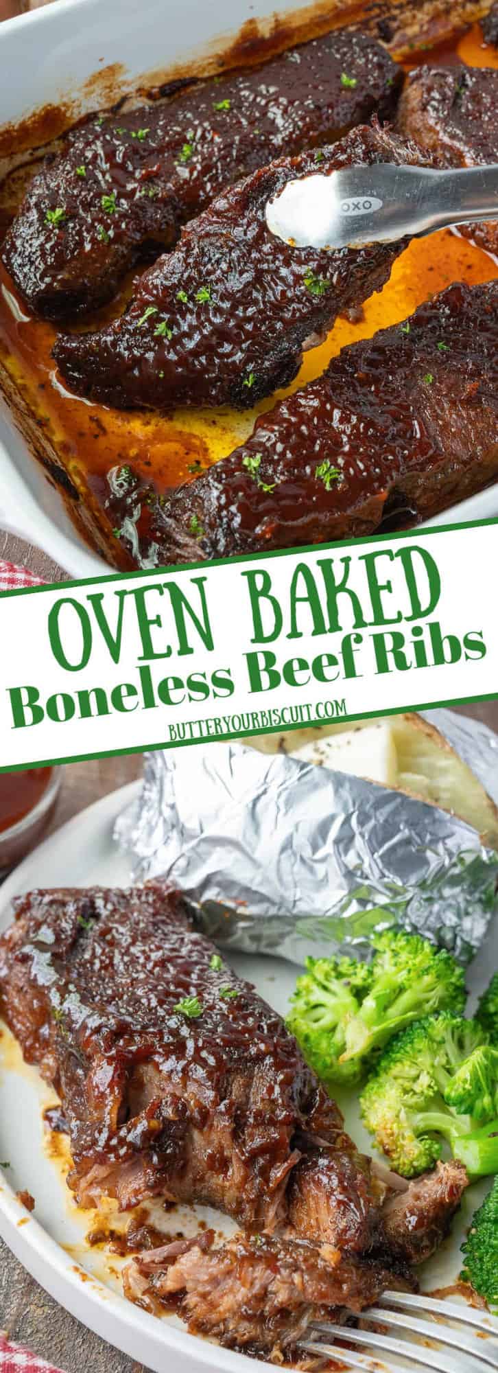 Oven Baked Boneless Beef Ribs | Butter Your Biscuit