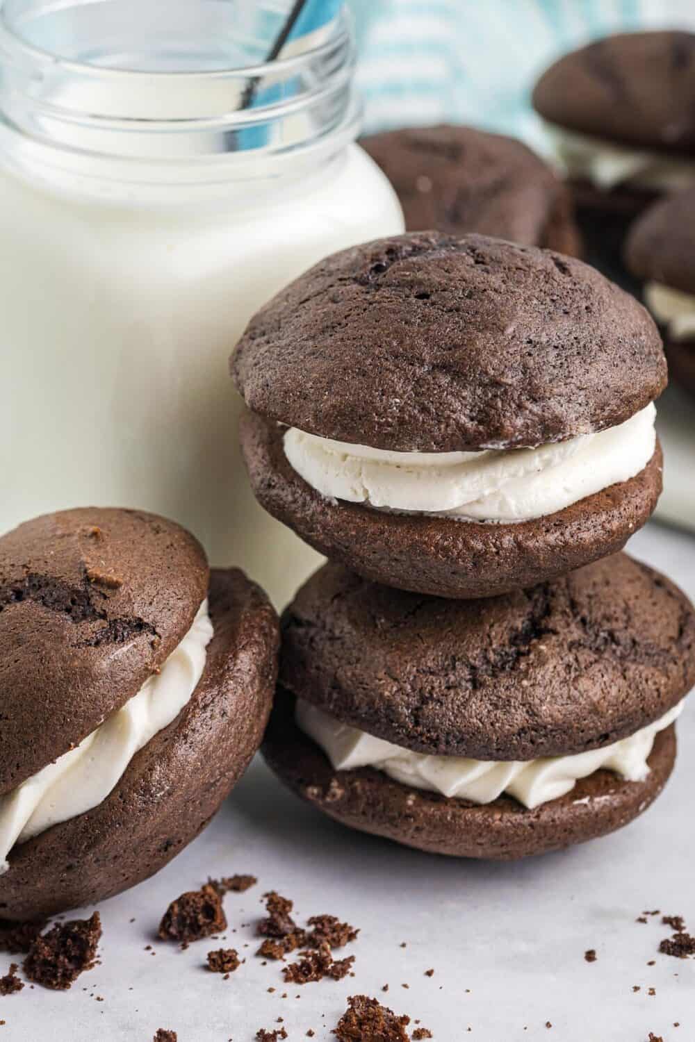 Whoopie Pies with Chocolate Cake Mix | Butter Your Biscuit