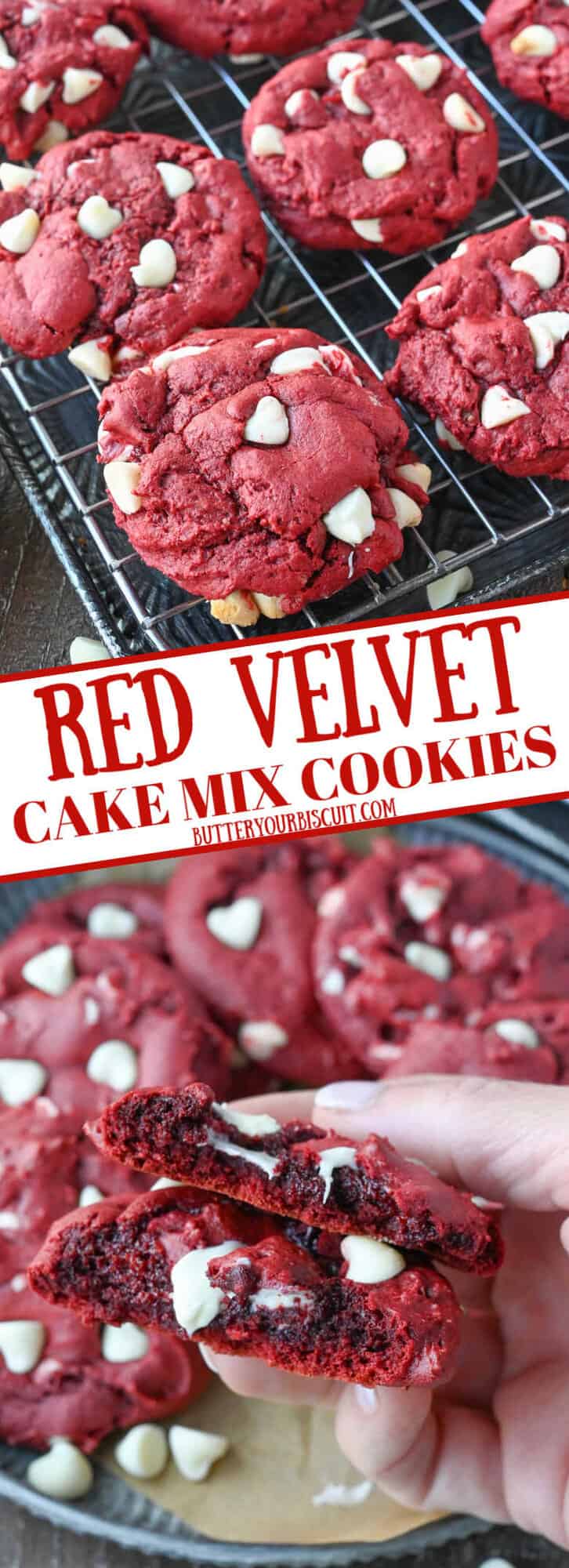 Red Velvet Cake Mix Cookies | Butter Your Biscuit