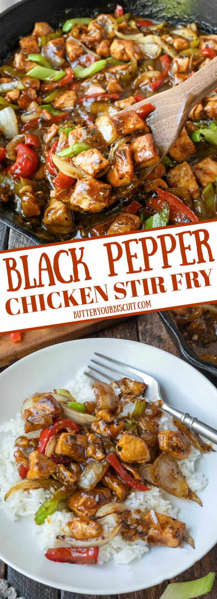 Black Pepper Chicken Stir Fry | Butter Your Biscuit