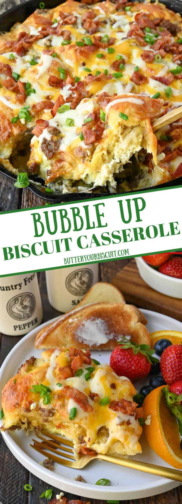 Bubble Up Breakfast Casserole | Butter Your Biscuit