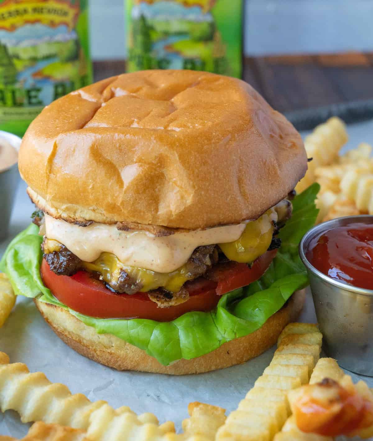 Ranch Burger with Chipotle Mayo | Butter Your Biscuit