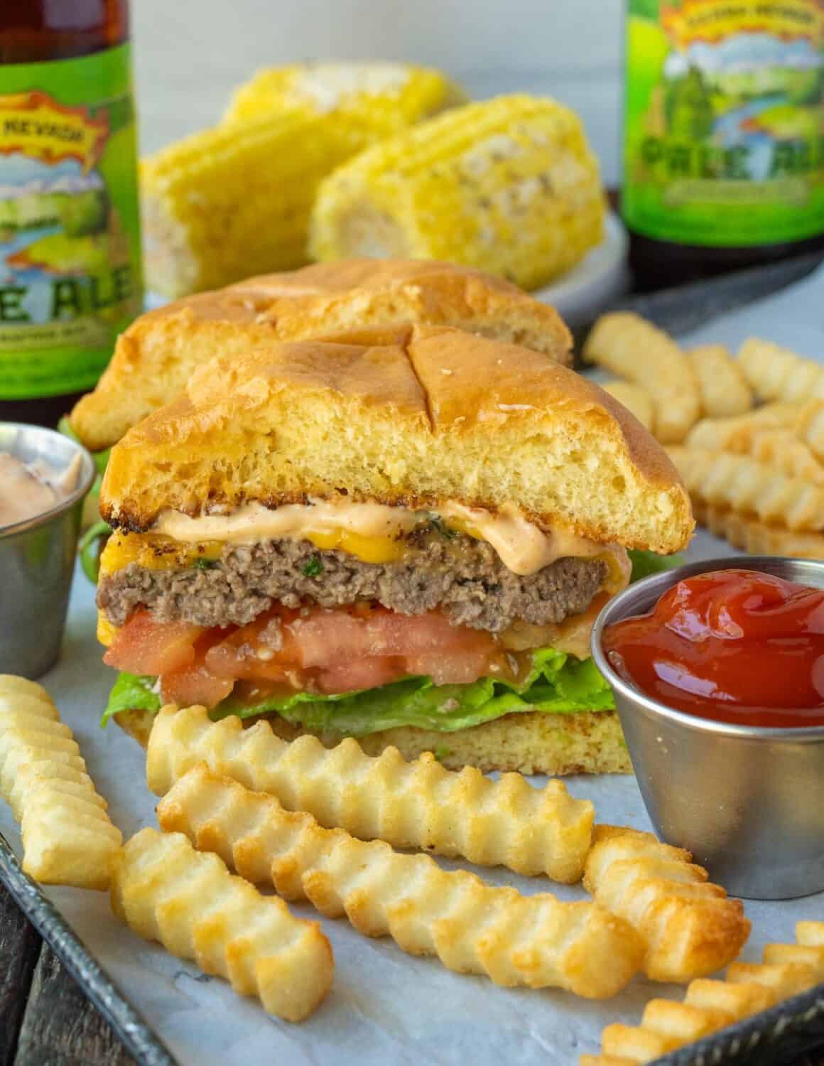 Ranch Burger with Chipotle Mayo | Butter Your Biscuit