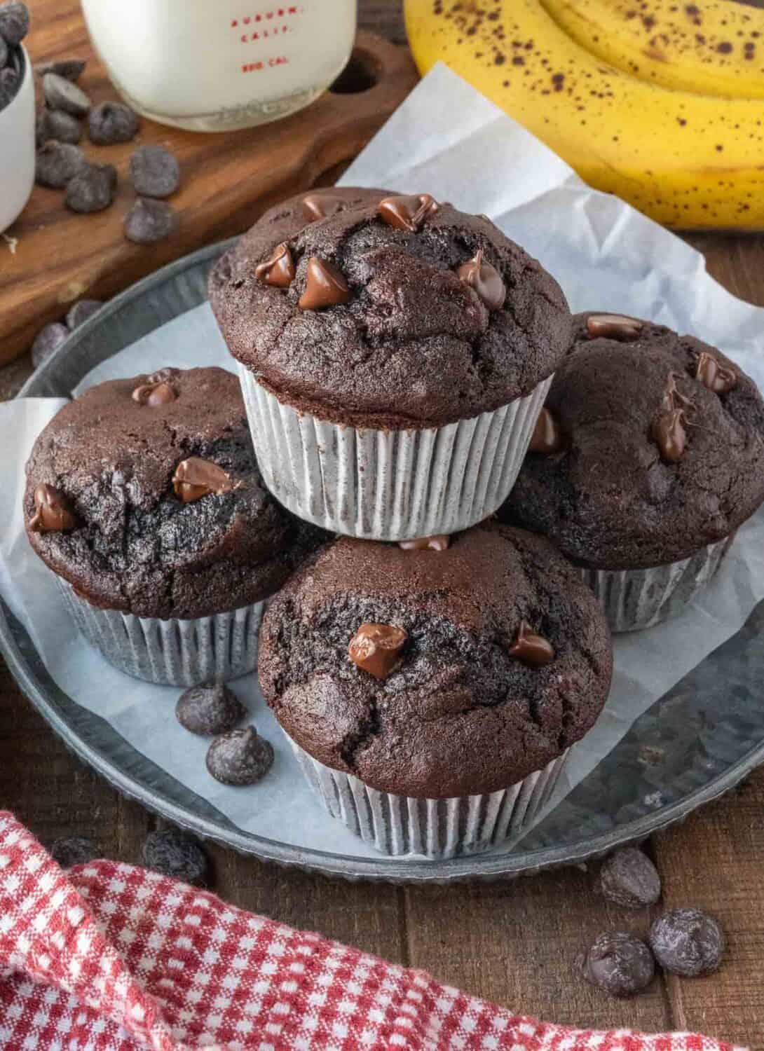 Double Chocolate Banana Muffins - Menu at the table
