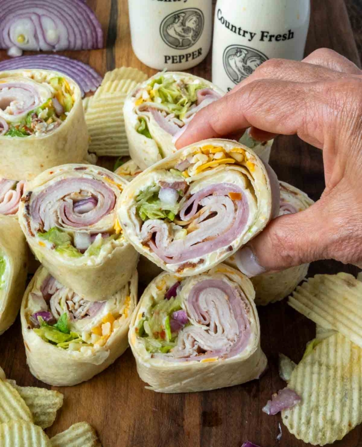 High Roller Pinwheel Sandwiches | Butter Your Biscuit