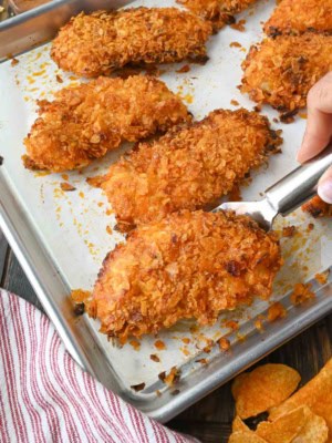 Barbecue Chip Chicken Tenders | Butter Your Biscuit