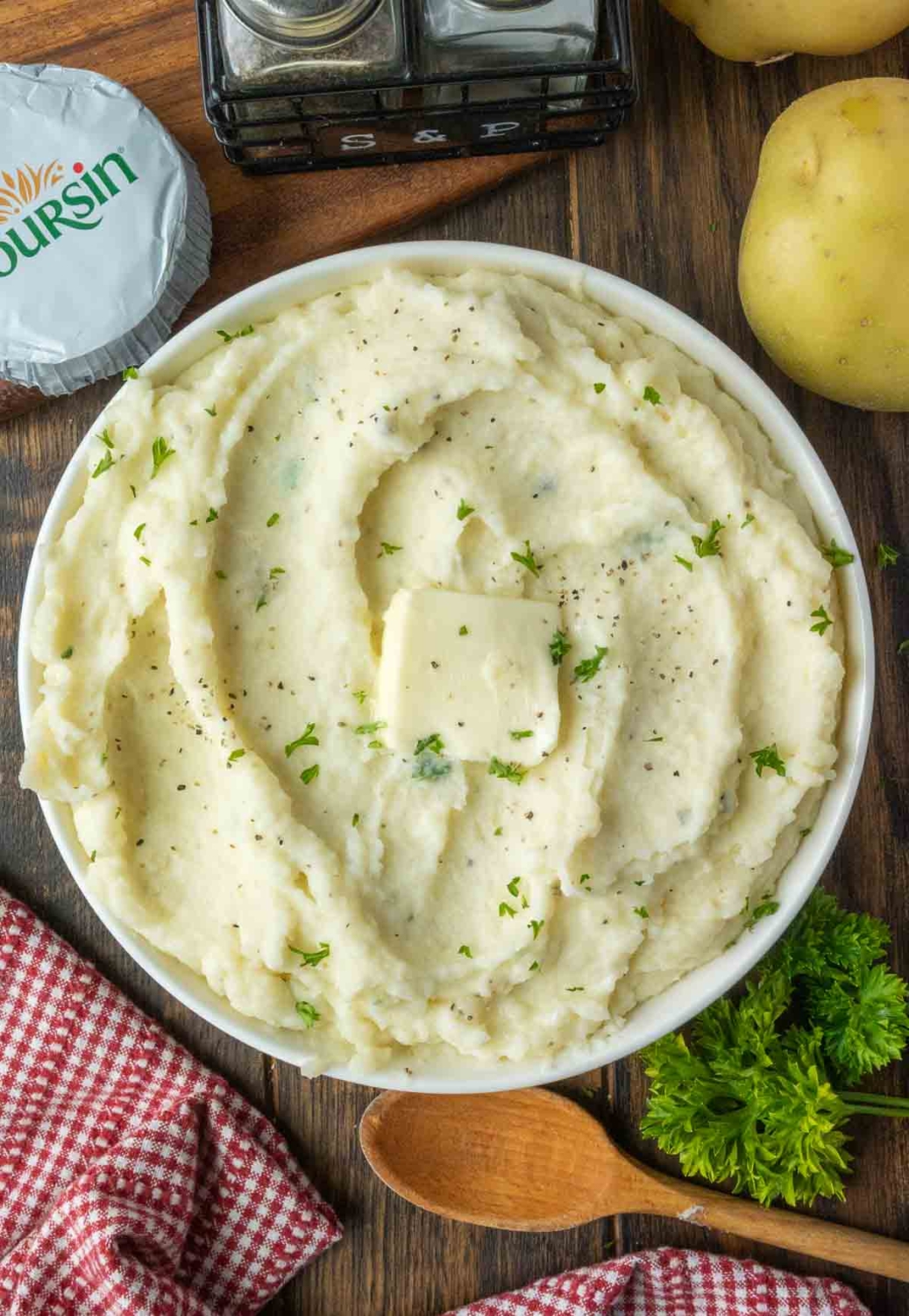 Mashed Potatoes with Boursin Cheese - Butter Your Biscuit
