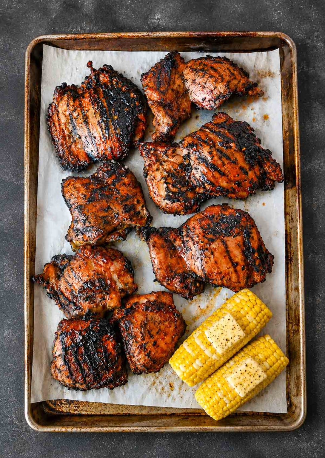 Sweet and Spicy Grilled Chicken Thighs | Butter Your Biscuit